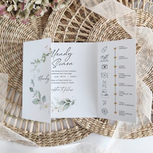 Square Wedding Invitations, Square Folded Wedding Invitations, Gatefold ...