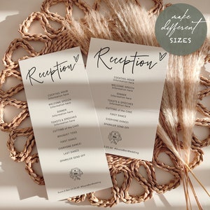 Reception Signs and Cards, Wedding Reception Signs, in 10 Sizes ...