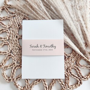 DIY Printable Belly Band Template, Wedding Invitation Wrappers Belly ...