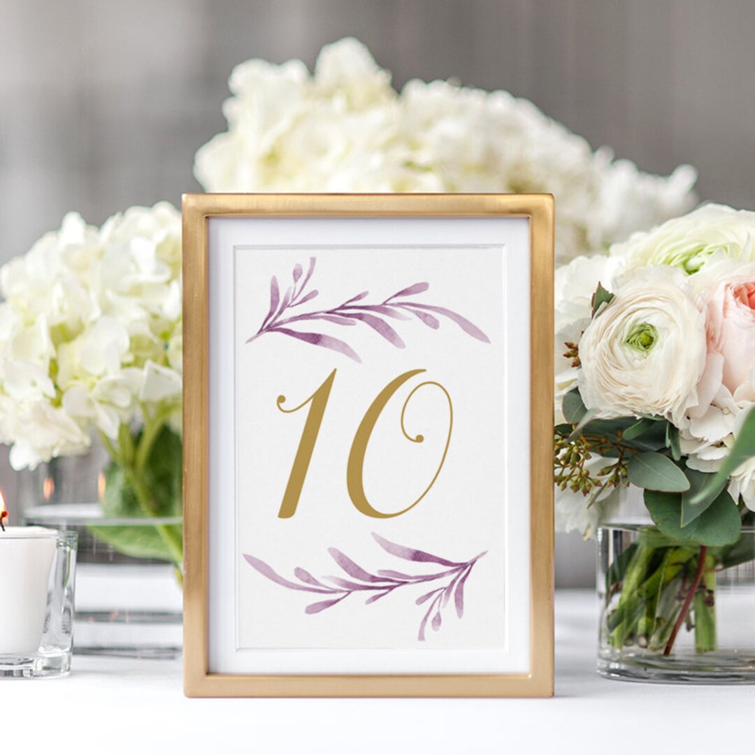 Lilac Table Numbers Lilac Printable Wedding Table Numbers - Etsy