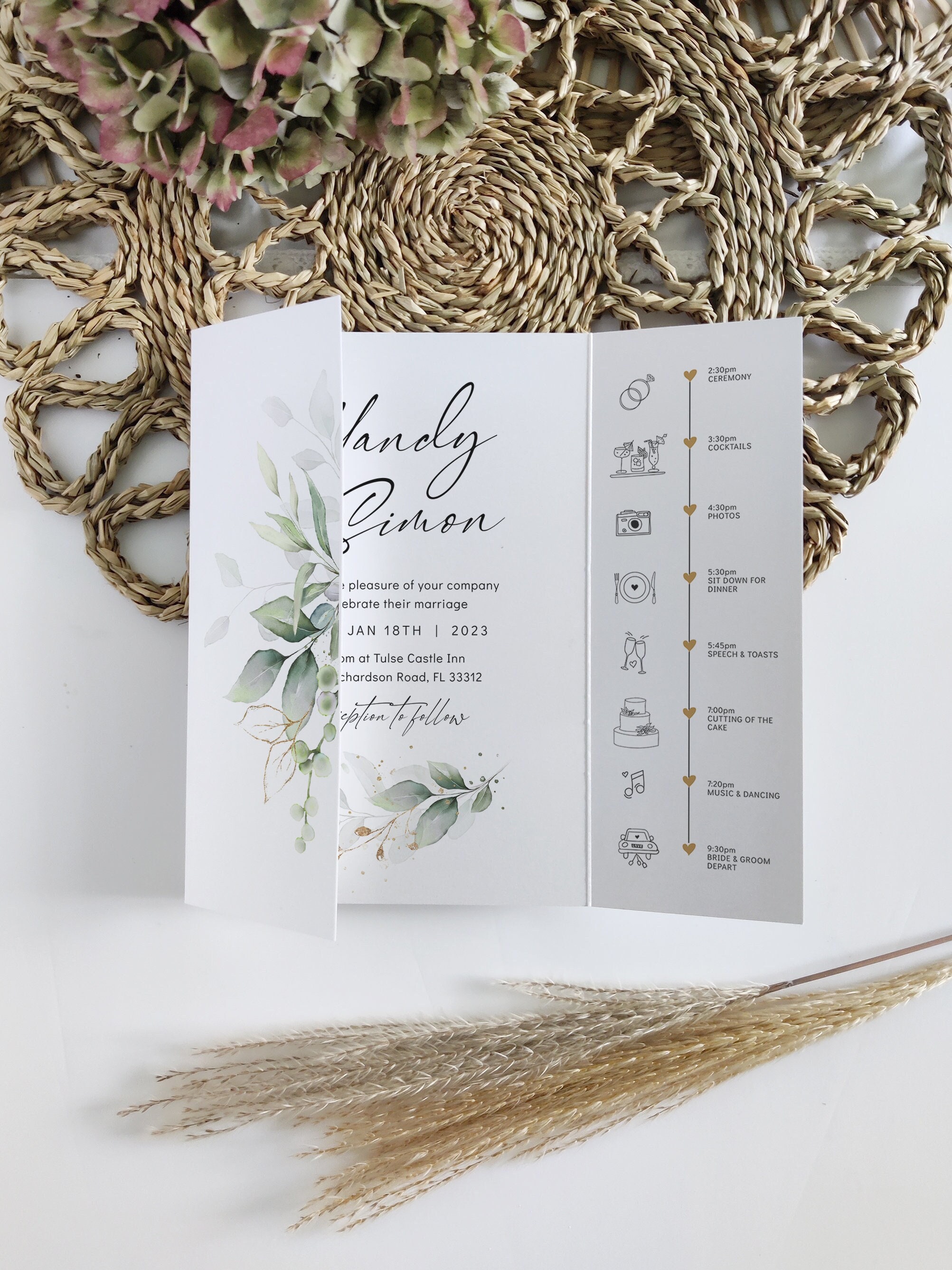 Gatefold Wedding Invitations, Templates for Gatefold Invitations ...