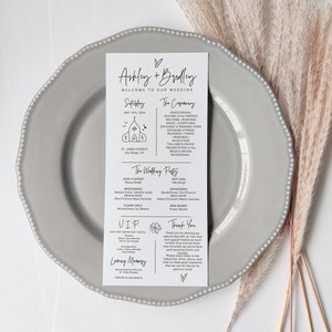 Long Infographic Wedding Program, Wedding Day Program, Infographic ...