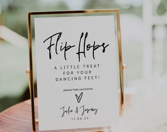 Flip Flops Dancing Feet Sign Printable Flip Flops Sign - Etsy UK