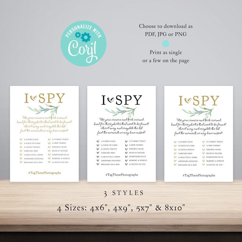 I Spy Wedding Game I Spy Printable Sign Wedding Signs - Etsy UK