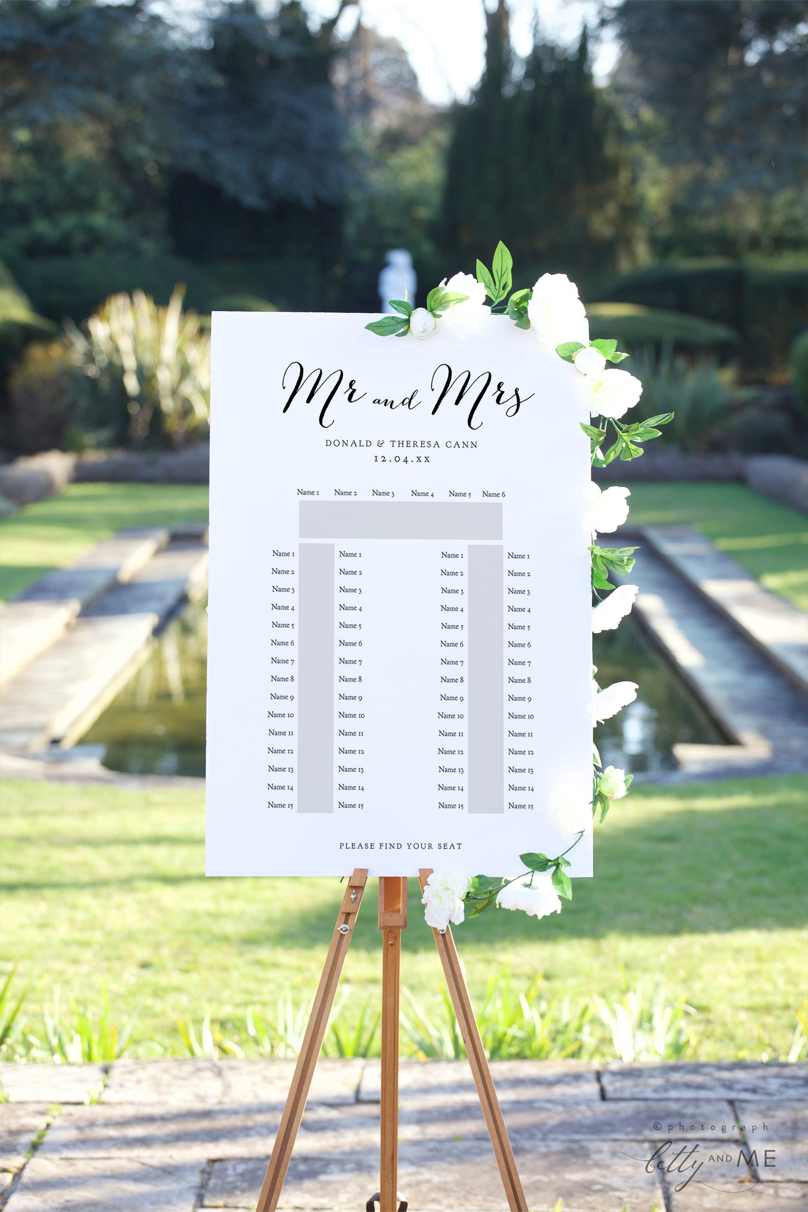 Horseshoe Seating Plan Template, 2 Long Tables and One Top Table, Table ...