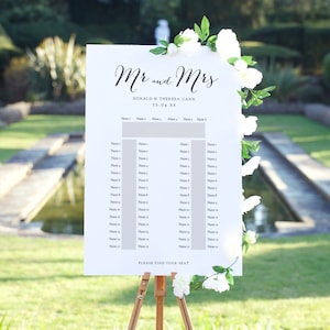Horseshoe Seating Plan Template, 2 Long Tables and One Top Table, Table ...