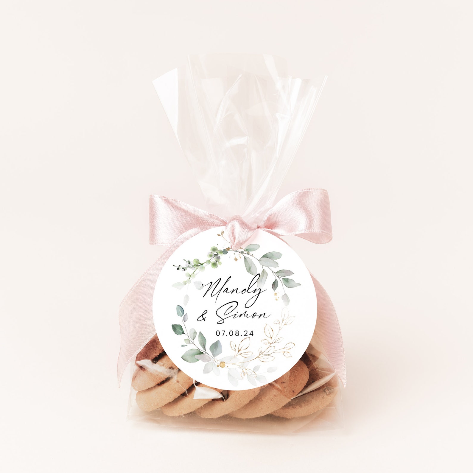 Circle and Square Tag or Sticker Template, Wedding Favor Tags, 2 ...