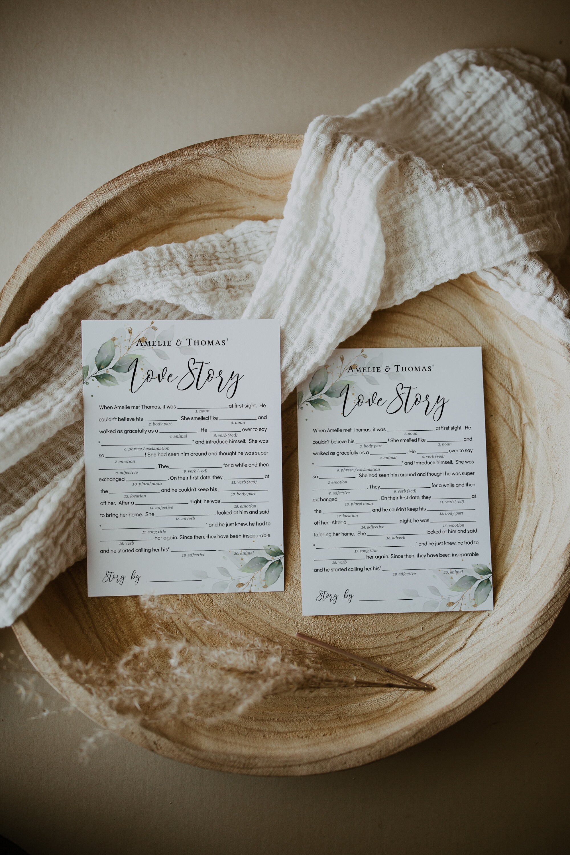 Leaf Gold Love Story Game Printable Happy Couple s Love Story Leaf Gold Love Story Game Printable Happy Couple s Love Story