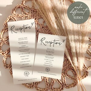 Reception Cards and Signs, Wedding Reception Signs, in 10 Sizes ...