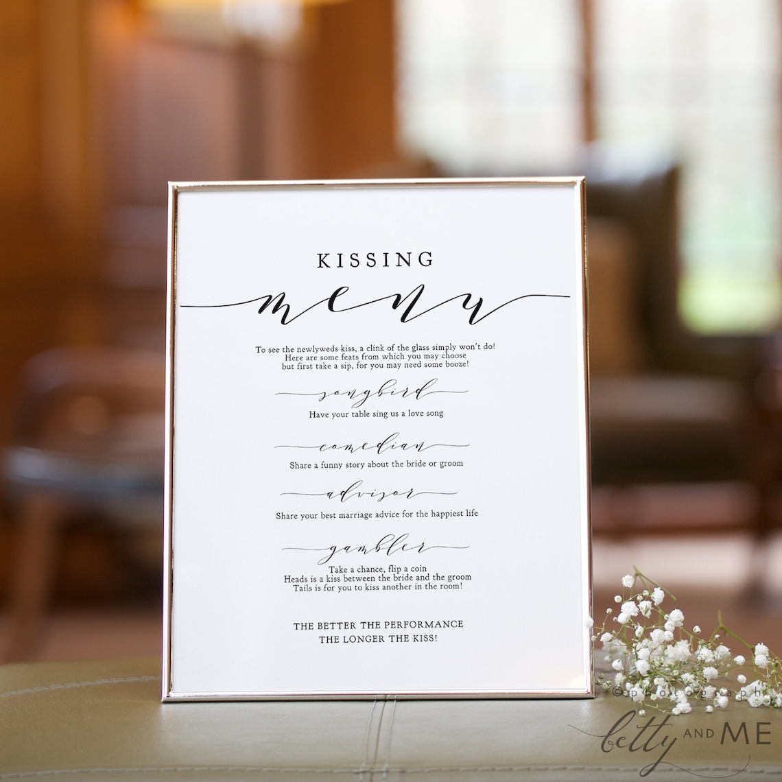 Wedding Kissing Game Kissing Wedding Game Printable | Etsy