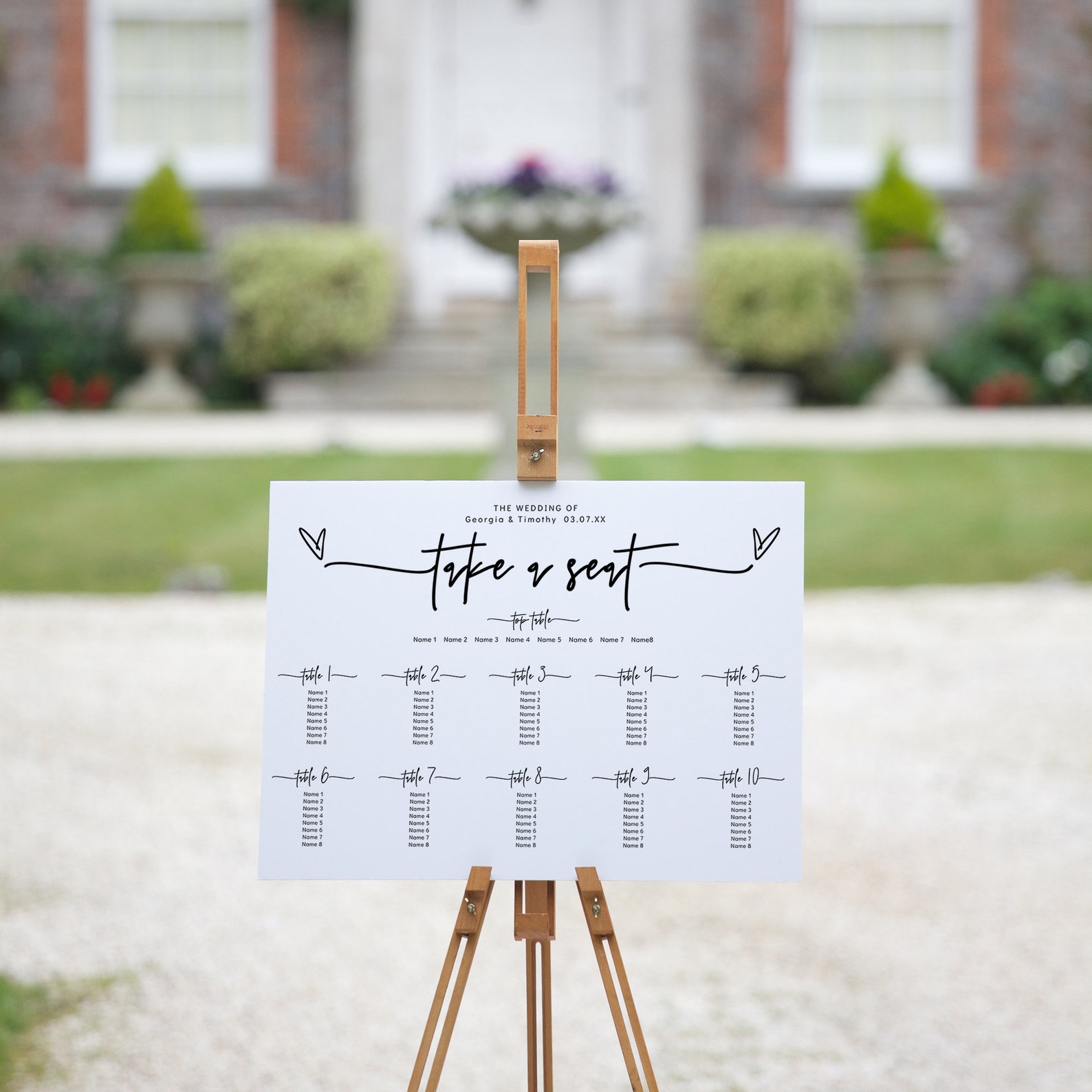 Table Seating Plan Templates, Wedding Table Plans, Printable Seating ...