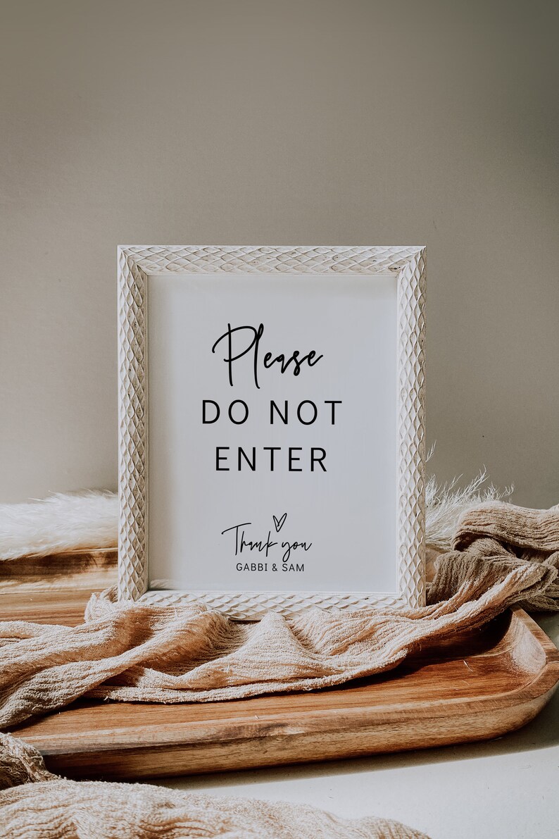 Please Do Not Enter Signs, Canva Templates in 10 Sizes, Printable No ...