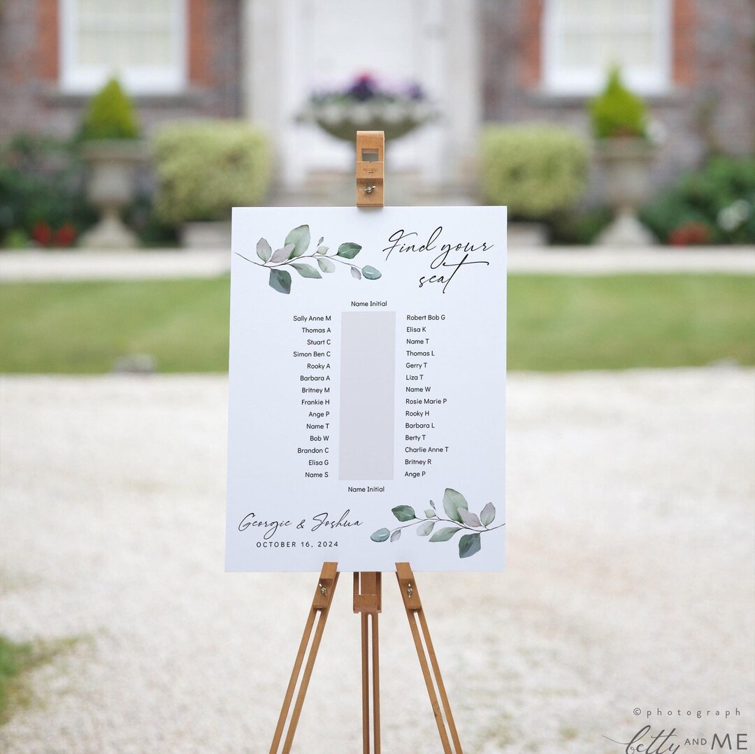 One Long Table Seating Plan, Banquet Table Seating, Banquet, Printable ...