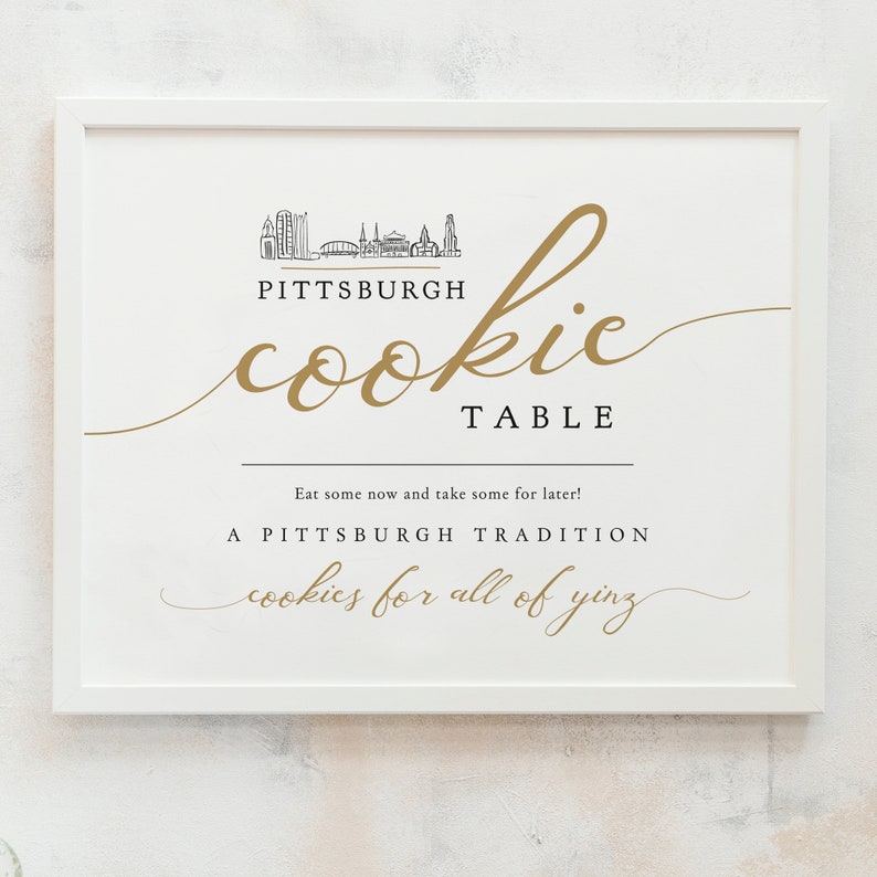 Pittsburgh Cookies, Printable Table Signs, Pittsburgh Tradition ...