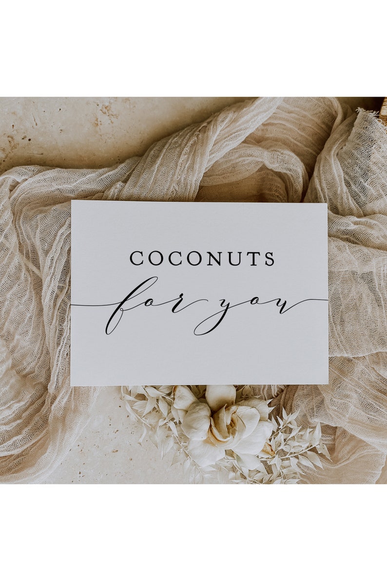Coconuts for You Sign Printable Coconut Table Signs - Etsy