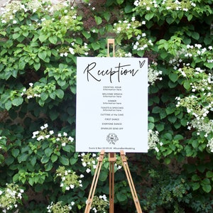 Reception Signs and Cards, Wedding Reception Signs, in 10 Sizes ...