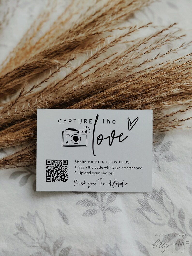 Business Card With QR Code Capture the Love QR Code Share - Etsy UK