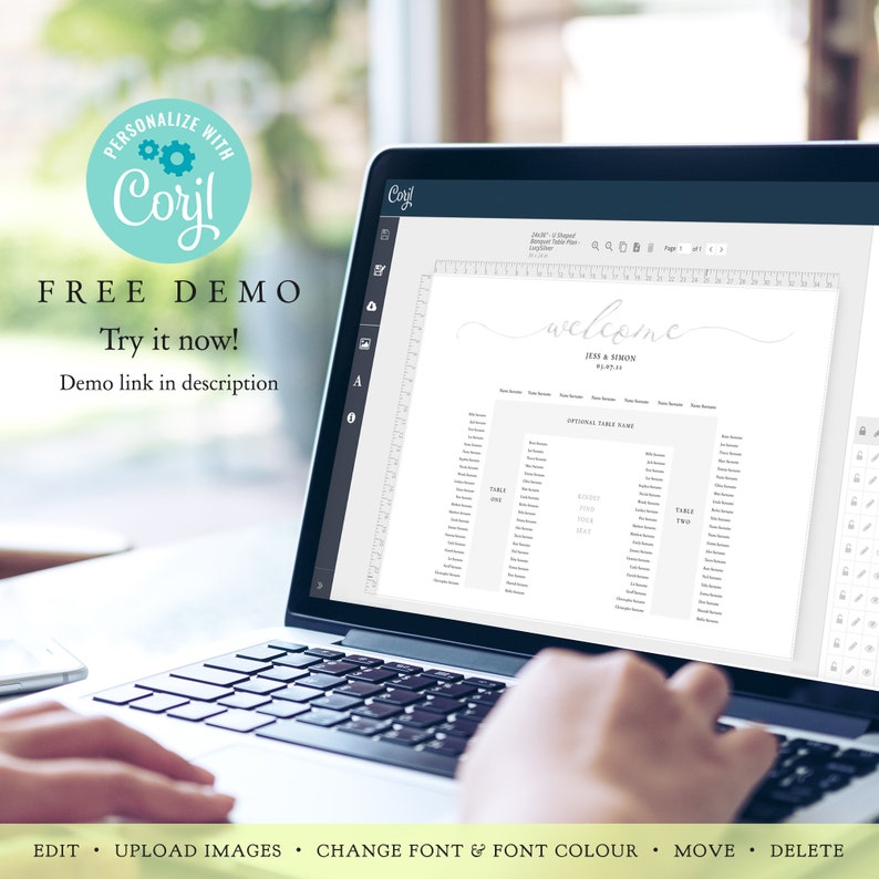 Lucysilver U Shape Table Seating Plan Wedding Banquet - Etsy UK