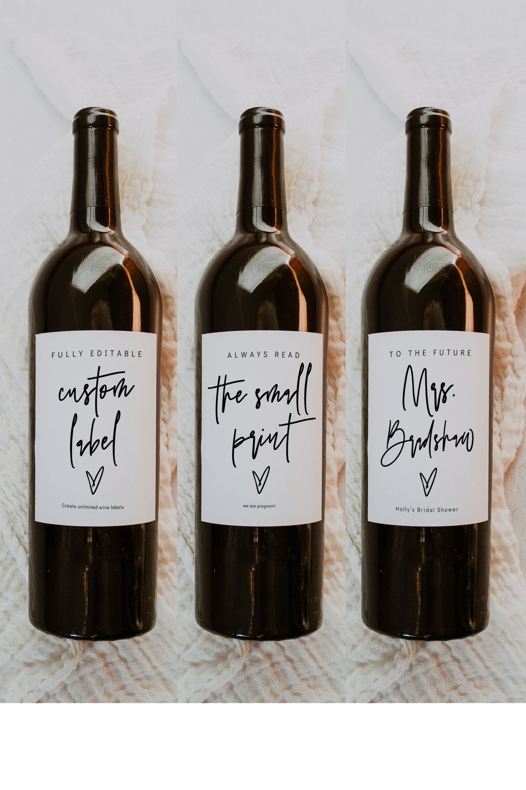 Custom Wine Labels, Canva Templates for Wine Labels, Printable Wine ...