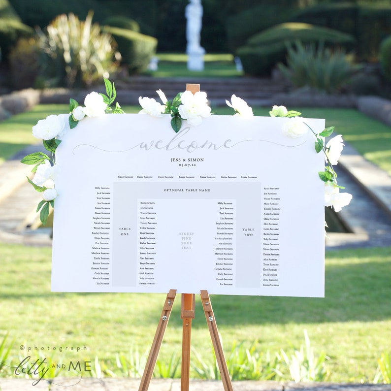 Lucysilver U Shape Table Seating Plan Wedding Banquet - Etsy Ireland