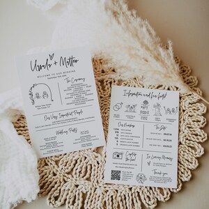 Double Sided Wedding Program Infographic, Timeline Program, Infographic ...