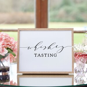 Bourbon Tasting Sign, Printable Bourbon Tasting Sign & Whiskey Tasting ...