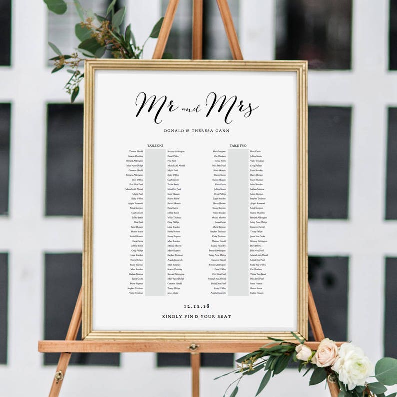 2 Banquet Seating Plan Printable Long Table Table Plan - Etsy