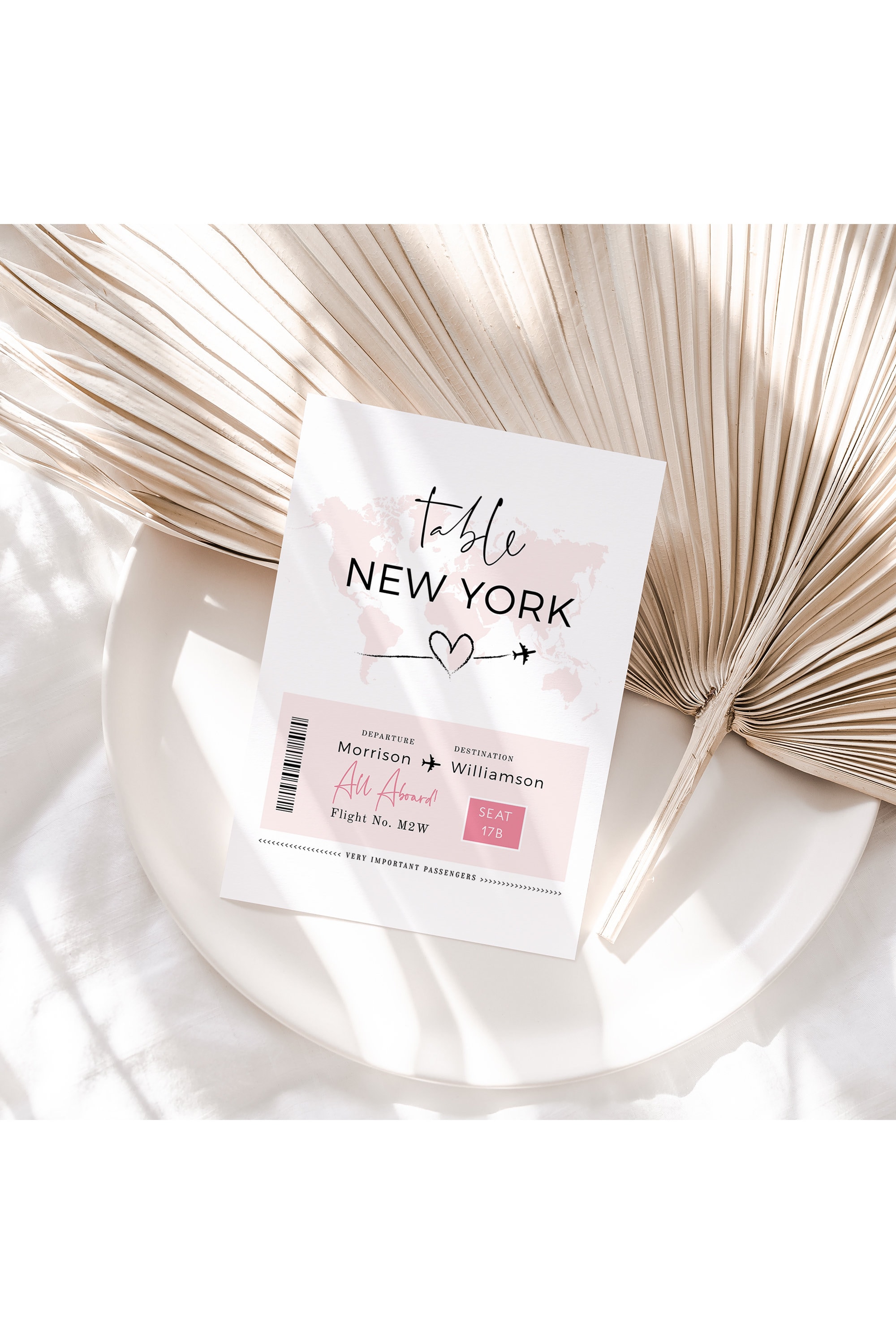 Destination Boarding Pass Table Names, Boarding Pass Table Numbers ...