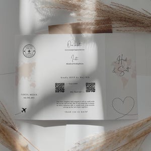 Destination - Wedding Invitations, Travel Inspired Folded Invitation ...