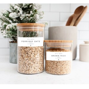 Printable Kitchen Labels, Pantry Label Template, 10 Sizes, Modern ...