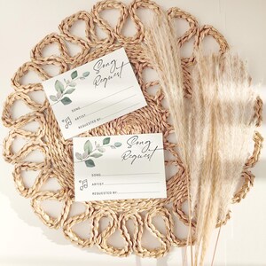 Song Request Cards, Printable Templates, Cards for Song Requests, DJ ...