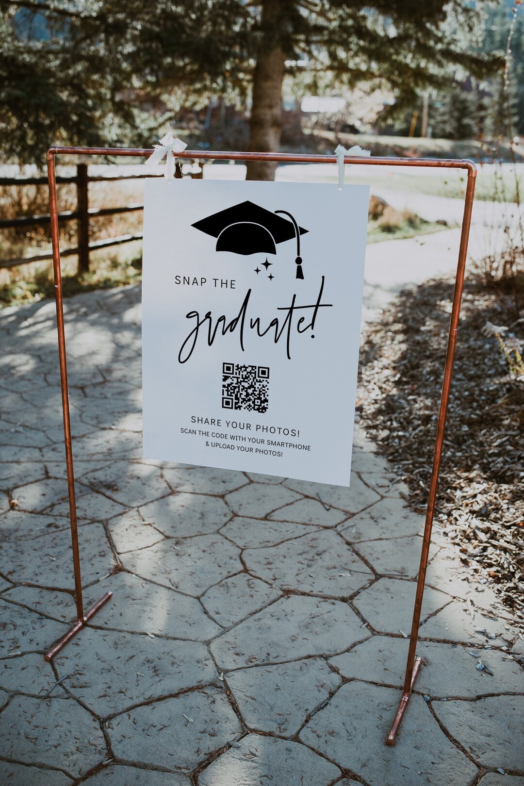 Snap the Graduate, Photo QR Code Graduation Party, Printable Photo Sign ...