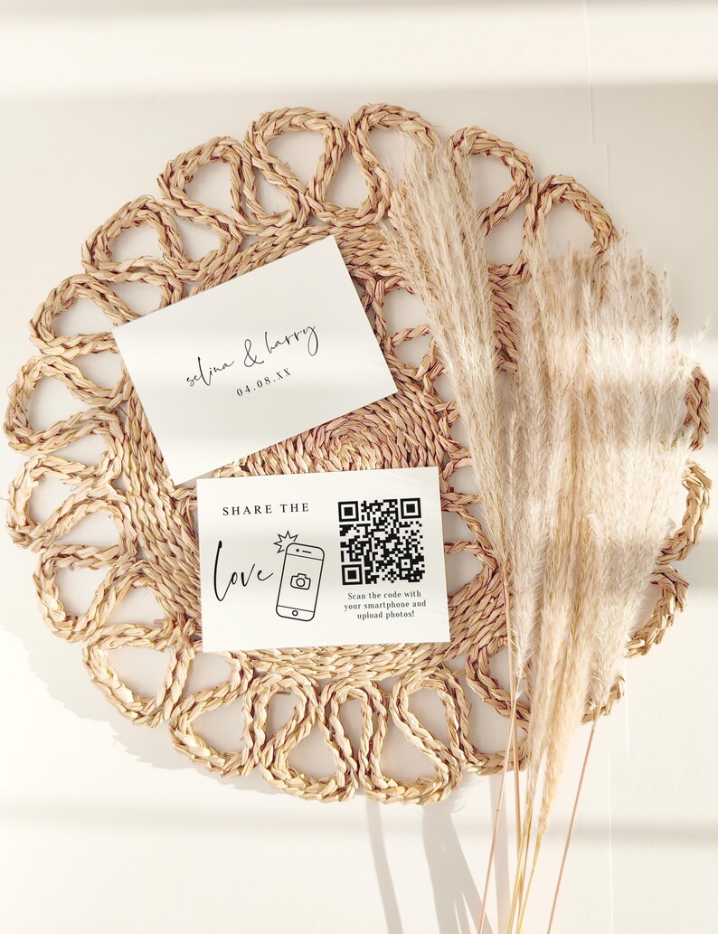 Share the Love QR Code, Wedding Photo Signs, Capture the Love, Wedding ...