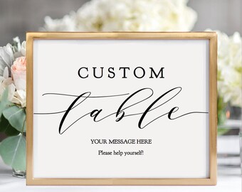 Wedding table sign | Etsy