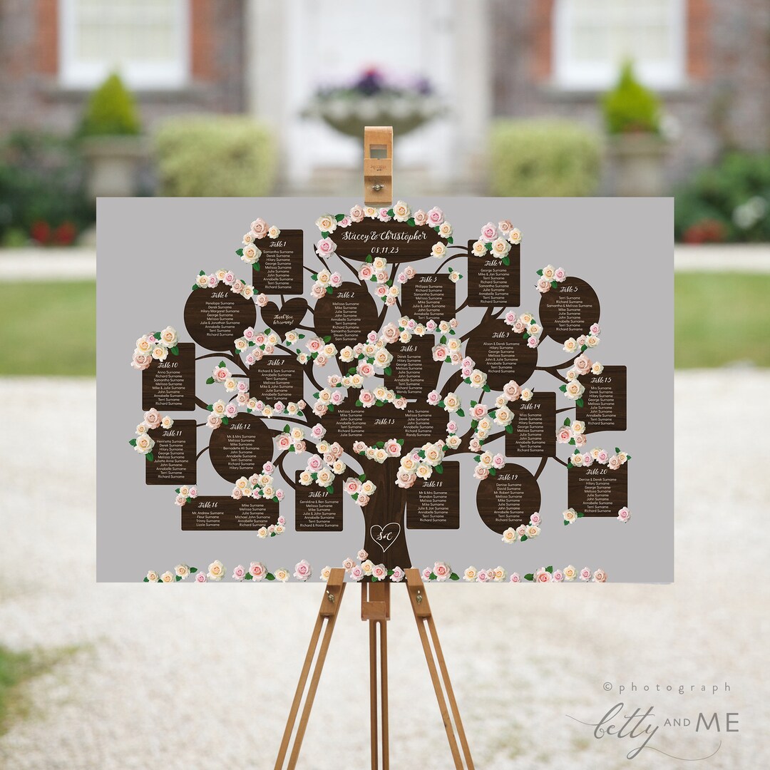 Wedding Tree Table Plan DIY Printable | Tree Seating Plan Templates, 4 ...
