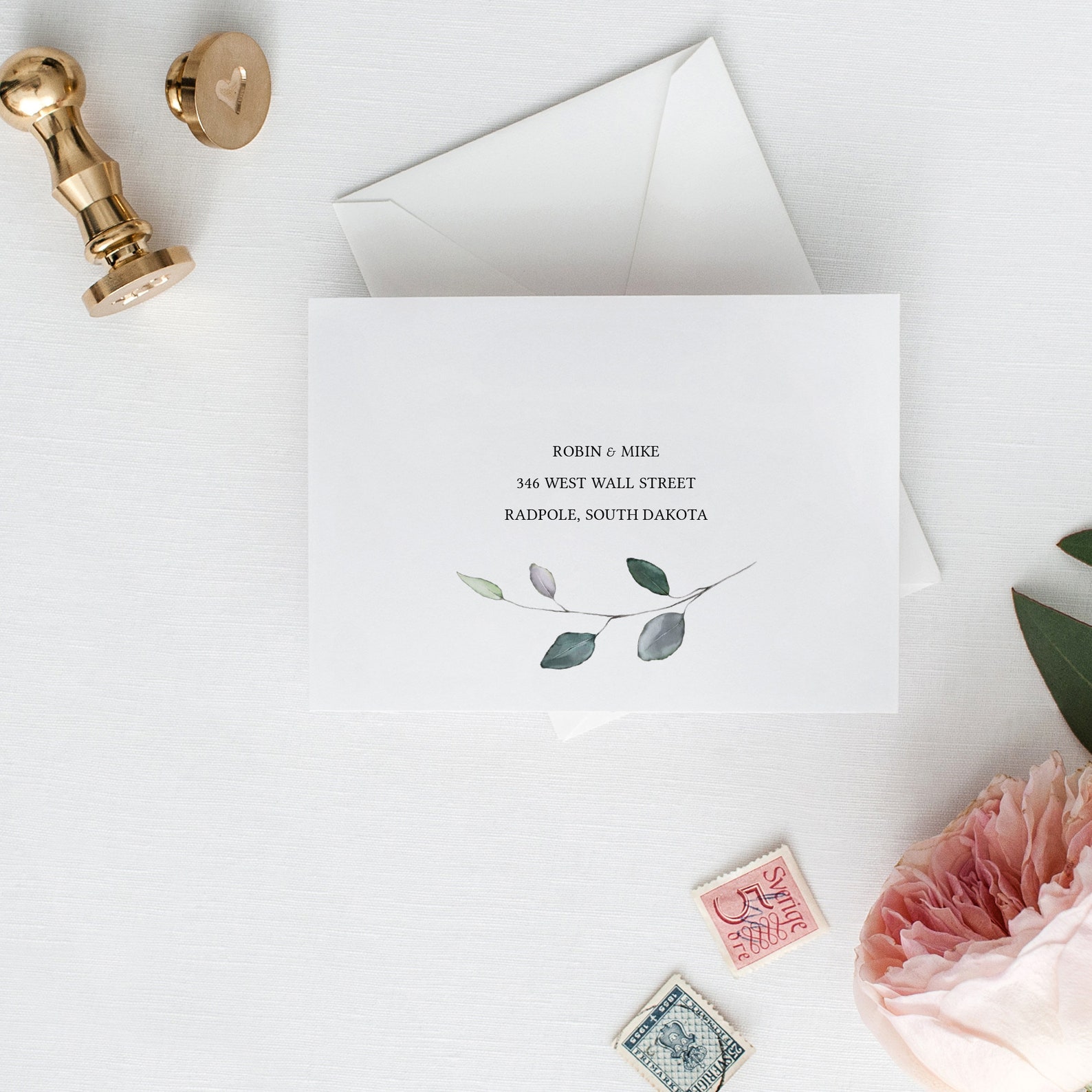 Wedding Envelope Templates 5x7 and 5x3.5 With a | Etsy