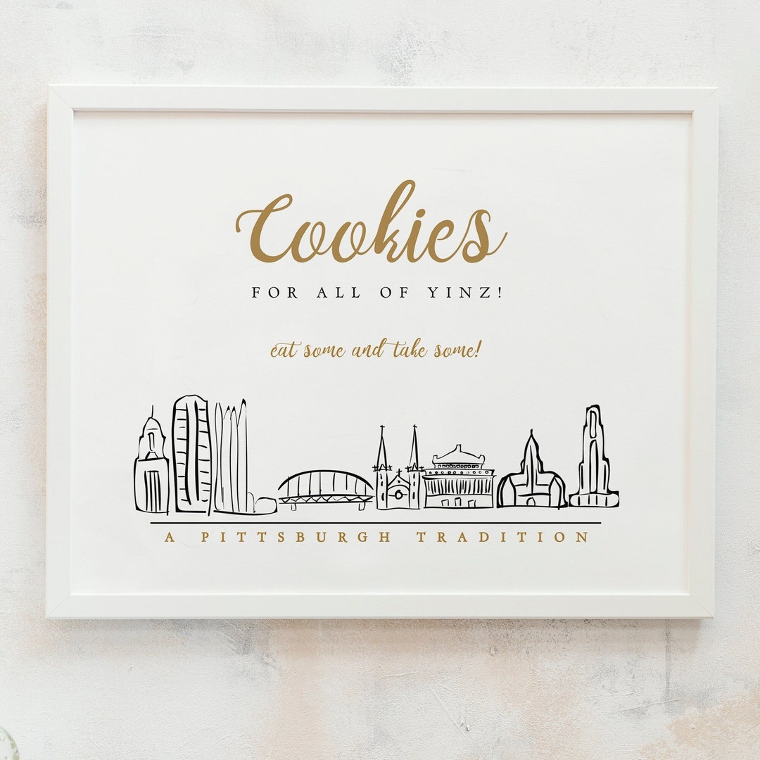 Editable Pittsburgh Cookie Table Printable Sign, Cookies for All of ...