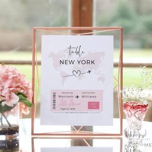 Destination Boarding Pass Table Names, Destination World Table Seating ...