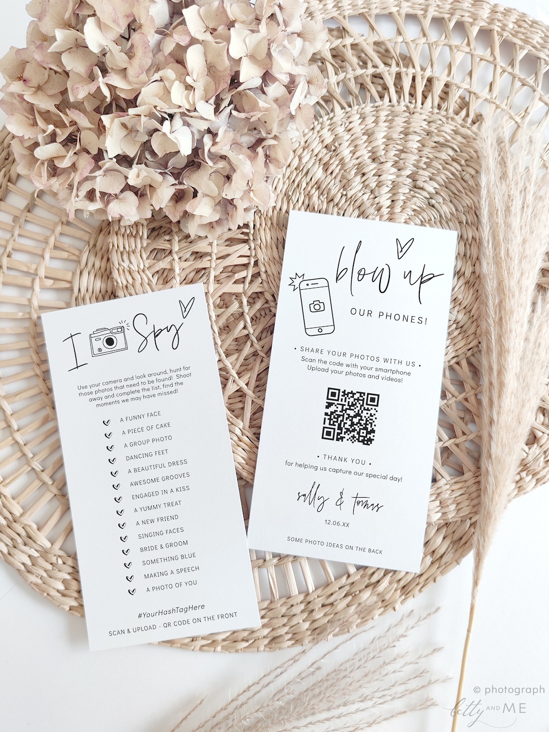 Blow up Phones I Spy Game With QR Code, Wedding Shared Photo Album ...