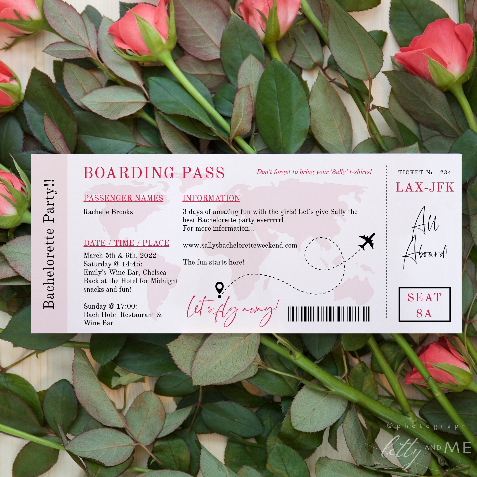 Boarding Pass Invitation Airline Ticket Printable Template - Etsy UK