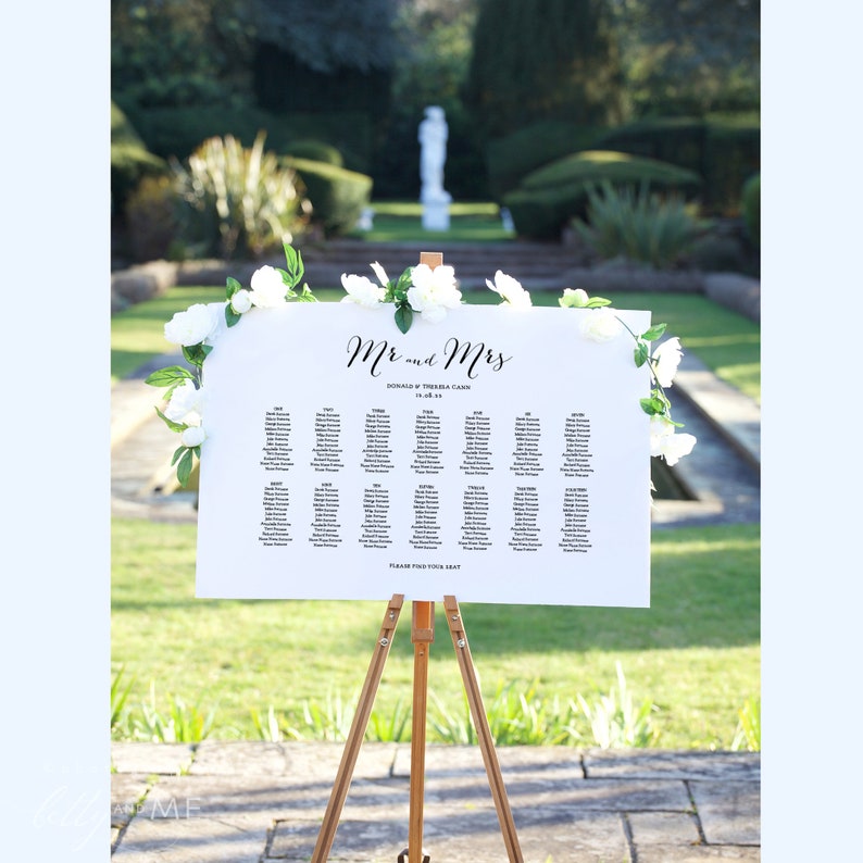 Small Table Plan Horseshoe Seating Plan Template 'sweet - Etsy UK