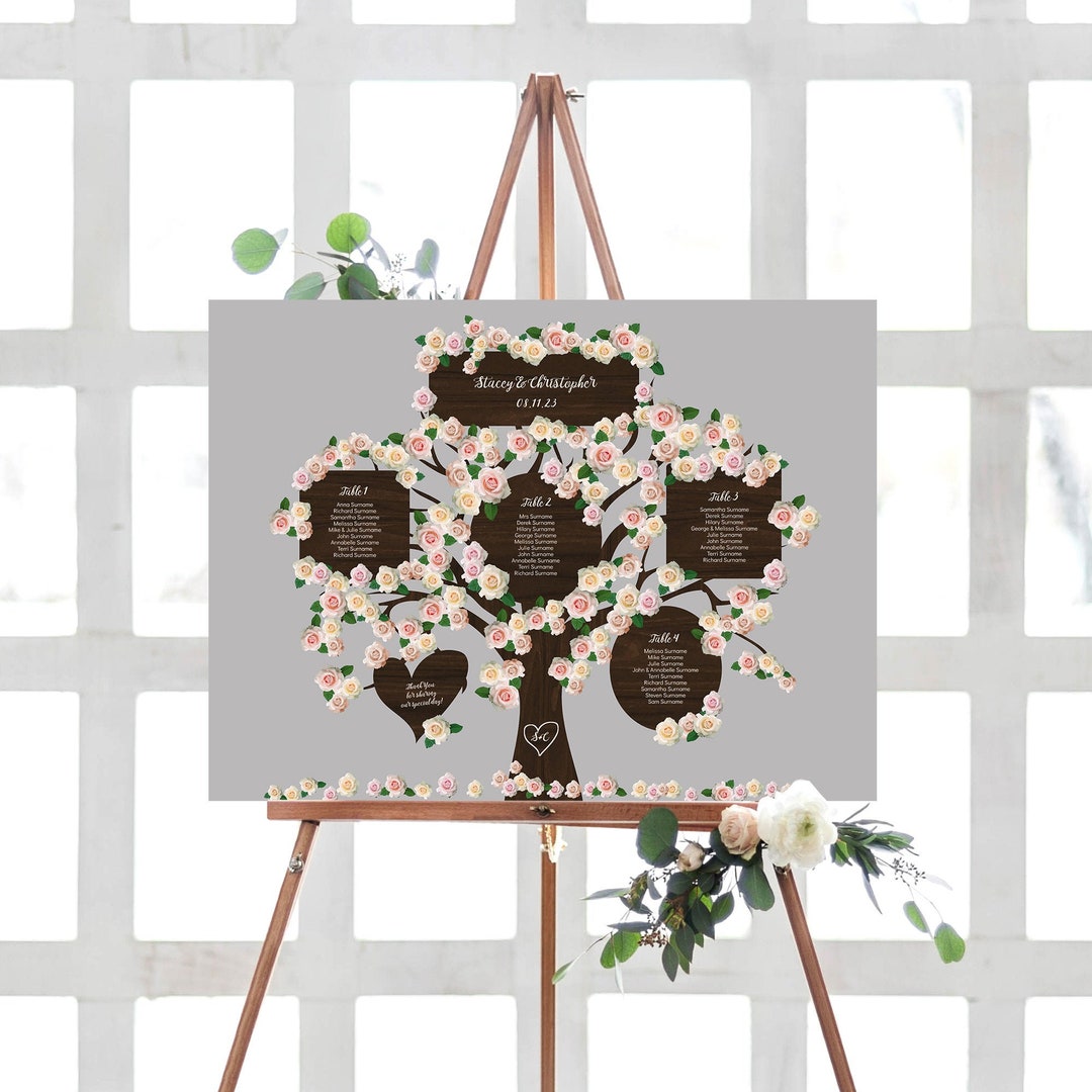 Tree Seating Plan Printable Table Plan Templates With up to - Etsy