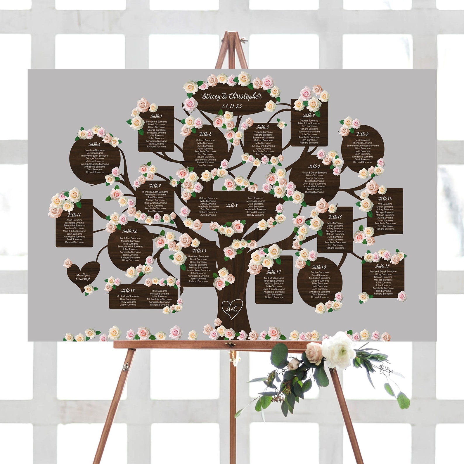 Wedding Tree Table Plan DIY Printable Tree Seating Plan | Etsy