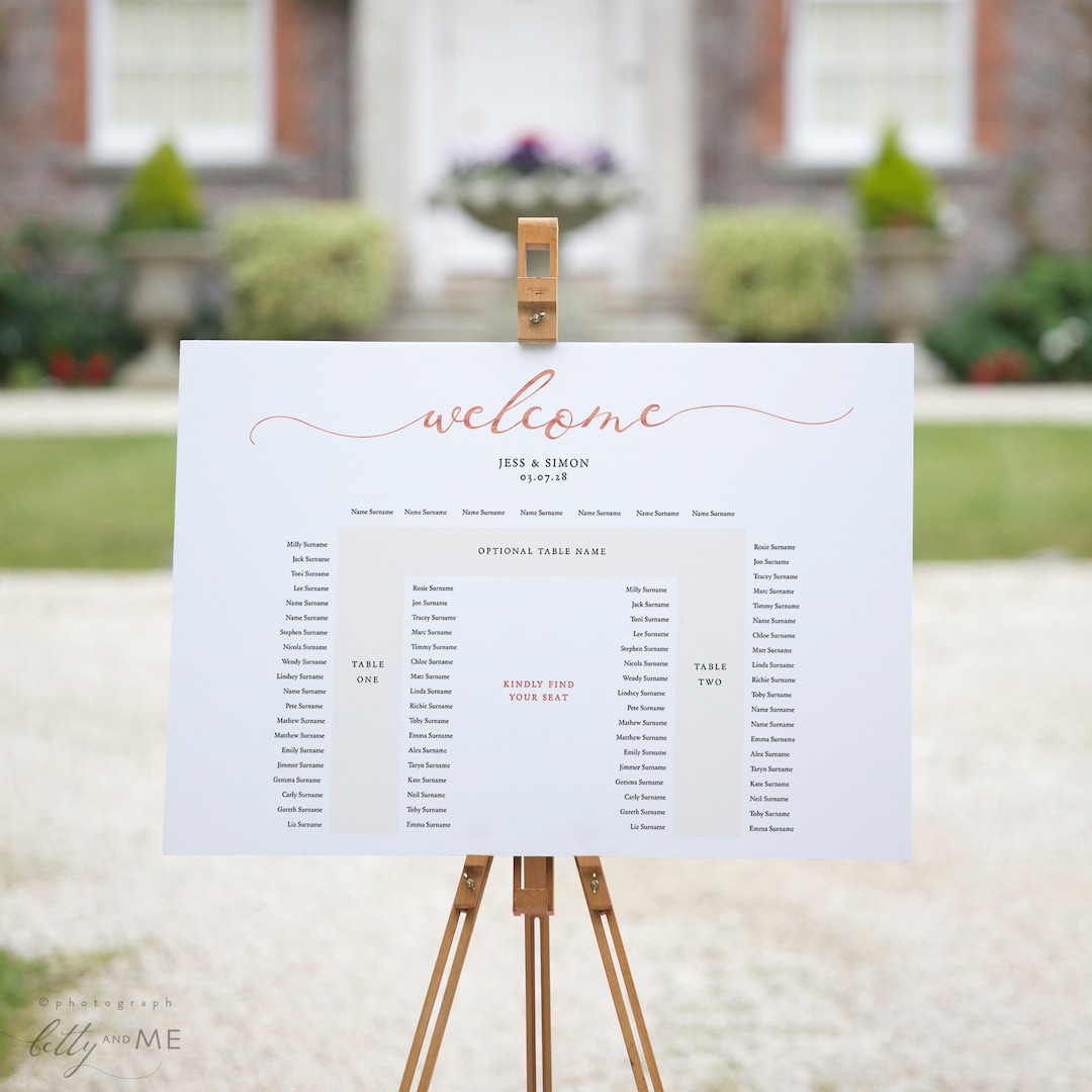 Lucyrose - U Shape Table Seating Plan, Wedding Banquet Printable ...