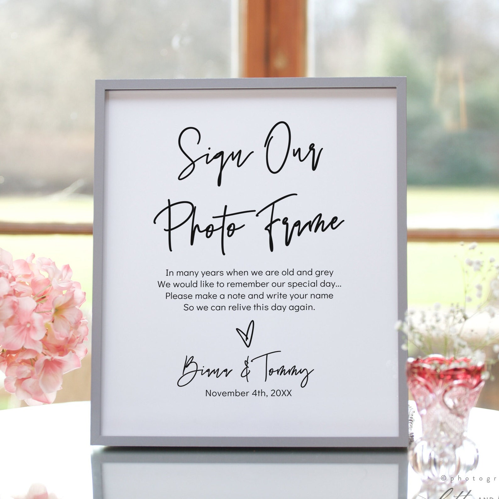 Sign Our Photo Frame Sign, Printable Guest Book Signs, Modern ...