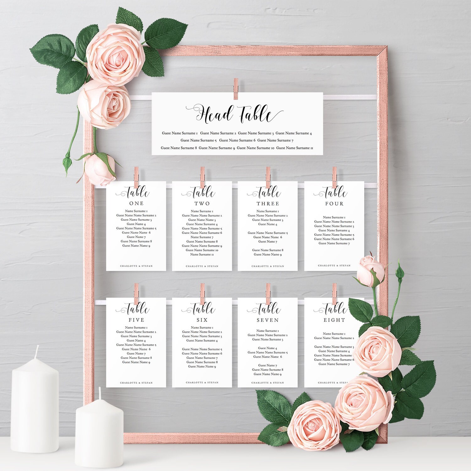 Make A DIY Hanging Seating Chart Frame With These Printable Seating 