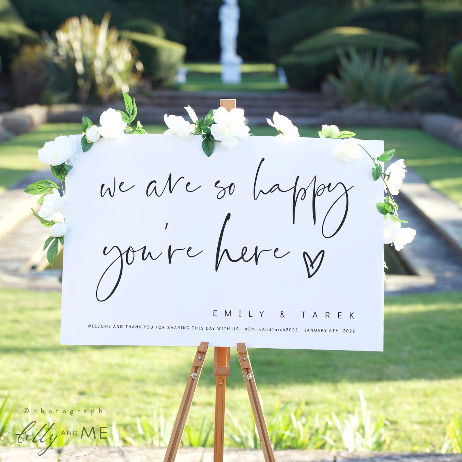 We Are so Happy You're Here Wedding Welcome Signs in 8 - Etsy