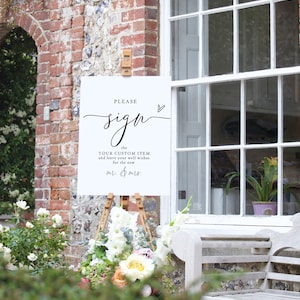 Please Sign, Printable Custom Signs, 13 Sizes, Direct Your Guests to ...