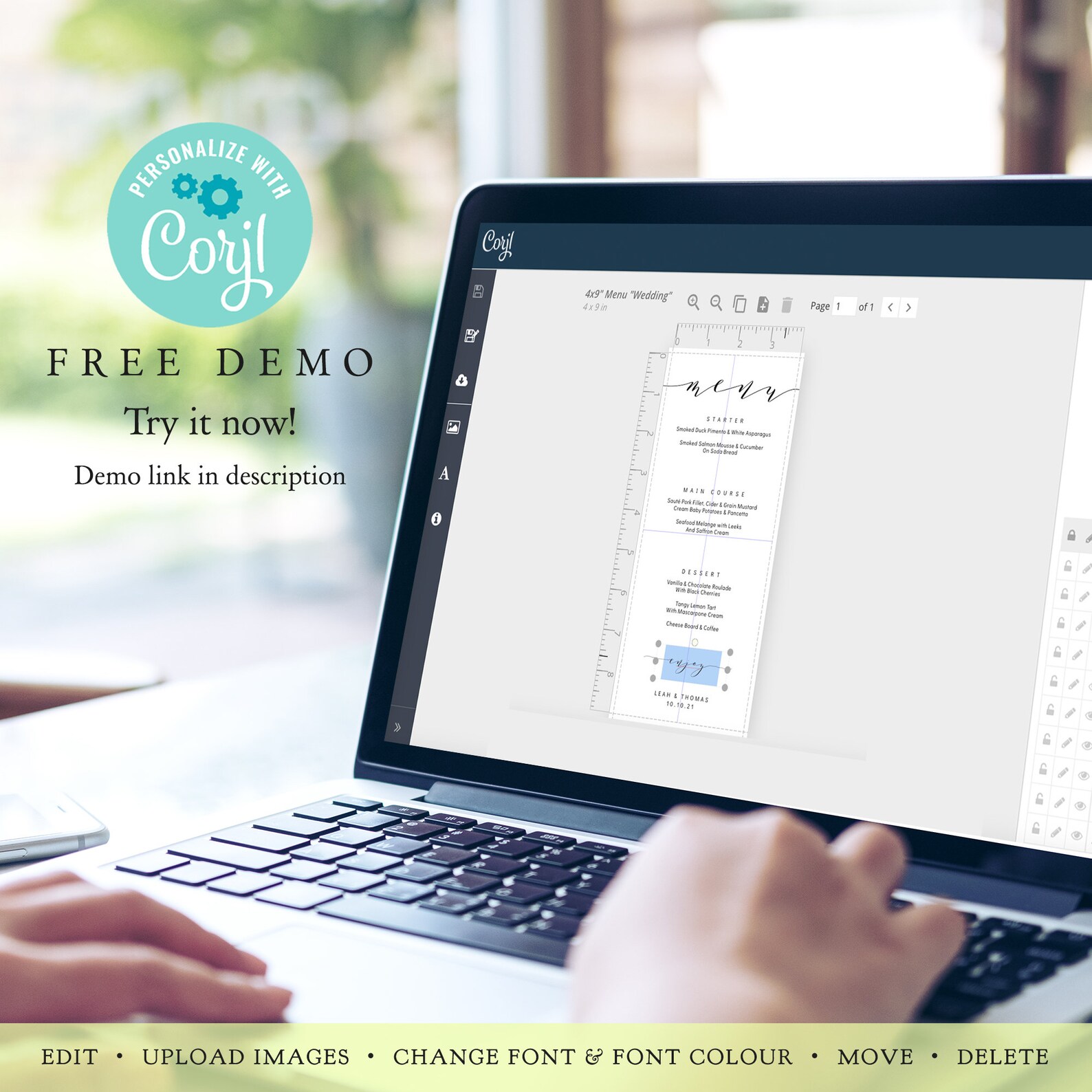 4x9 5x7 and 8x10 Printable Menus 3 Sizes - Etsy