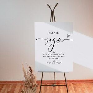 Please Sign, Printable Custom Signs, 13 Sizes, Direct Your Guests to ...